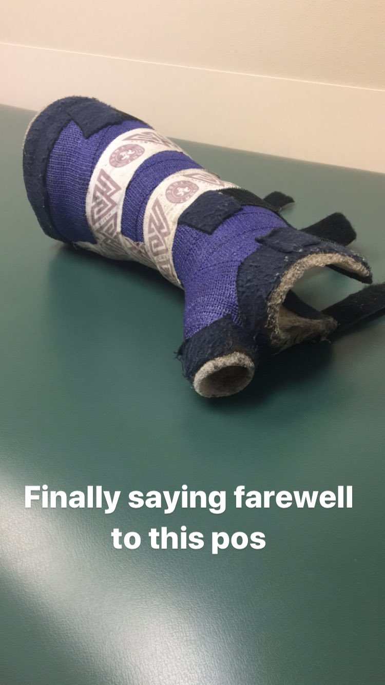 Austin Spencer Fractured His Wrist