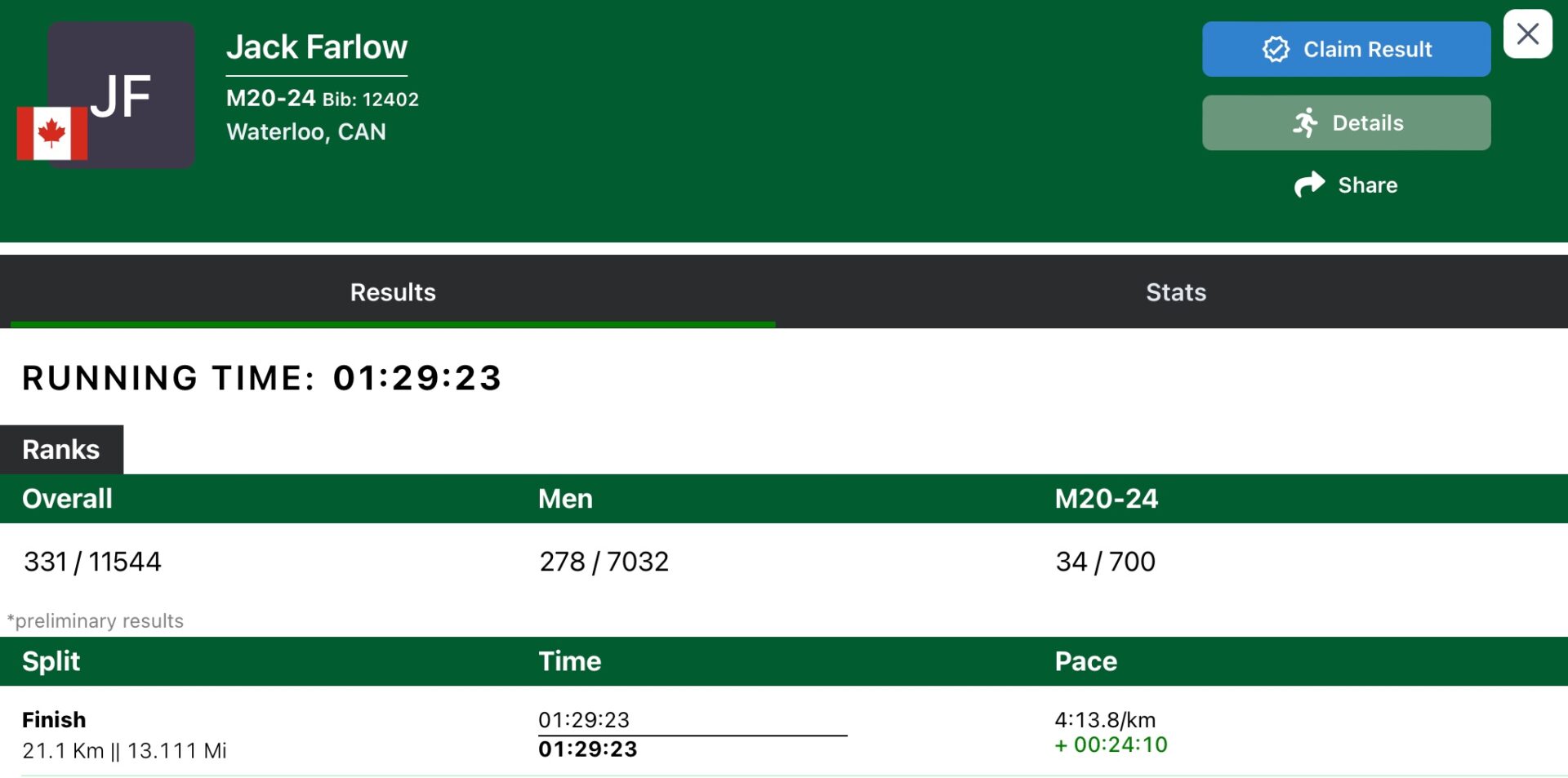 Emma Lawson & Jack Farlow Run Half Marathon at Toronto Waterfront Race